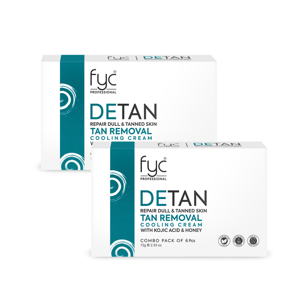 DETAN TAN REMOVAL COOLING CREAM for REPAIR DULL & TANNED SKIN (COMBO P ...
